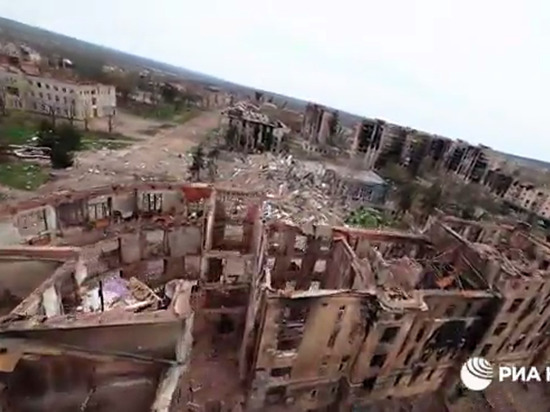 Published video of the destroyed Artemovsk (Bakhmut) from a flying height